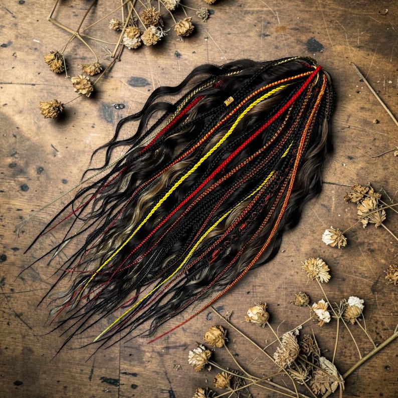 Fantasy Braids Set "lena" | Boho Hair Extensions, Festival Dreadlock ...