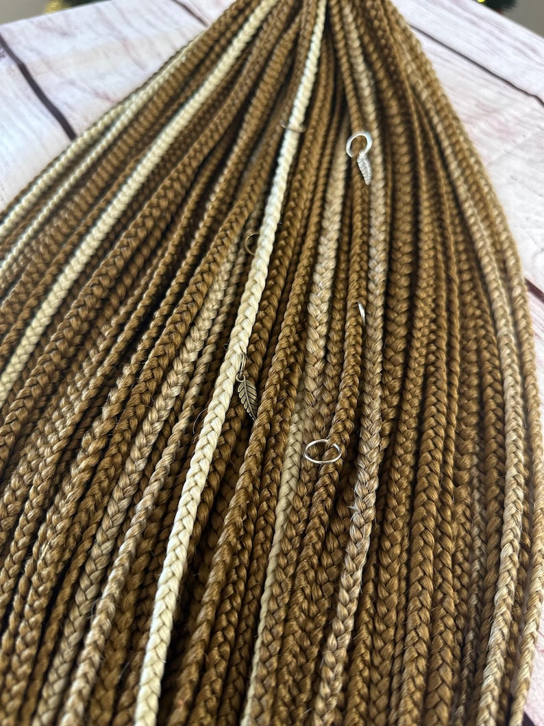 DE Braids Set | Honey Blonde & Platinum Mix | Long Box Braids ...