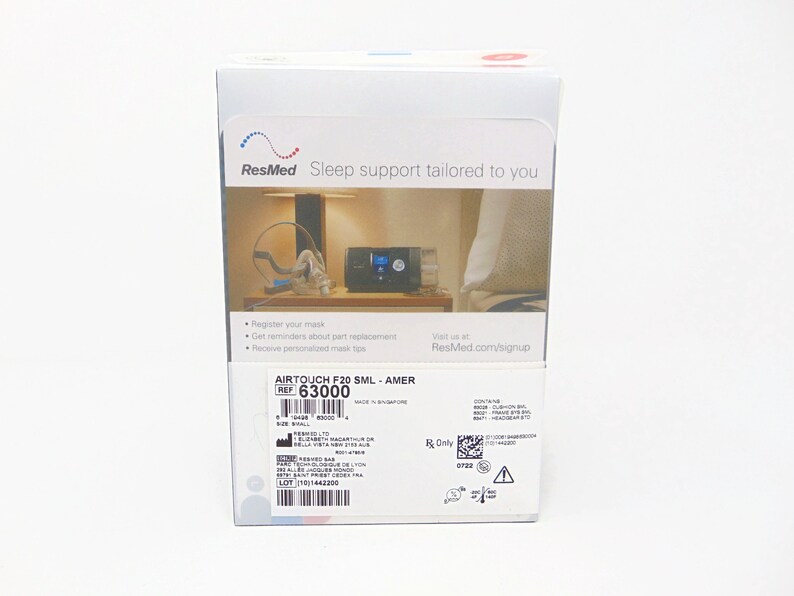 Resmed Airtouch F20 New in Box Headgear and Mask Size S CPAP Mask - Etsy