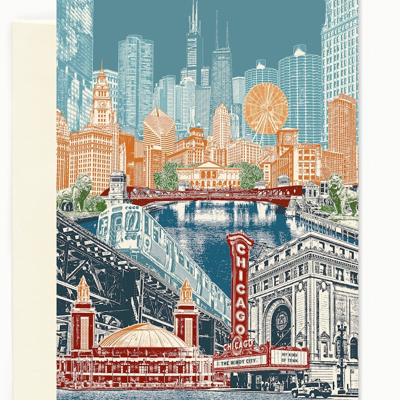 Chicago Card - Etsy