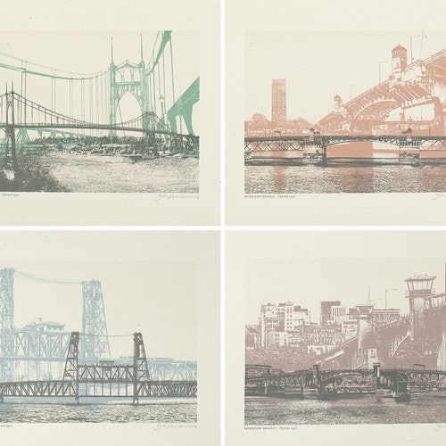 Portland Bridge Set 12 - Etsy