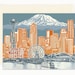 Portland, Oregon Bridge Poster White Paper 12 Willamette River Bridges ...