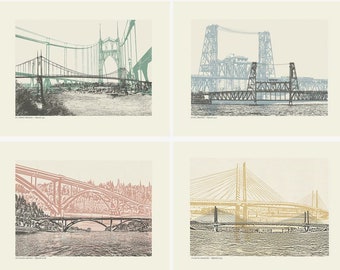 Portland Bridges - Etsy
