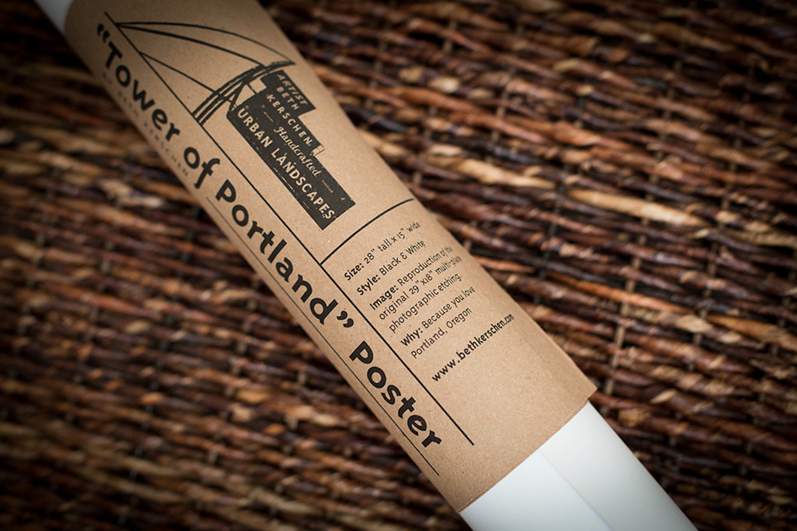 Tower of Portland Poster Offset Reproduction Print portland Oregon Icon ...