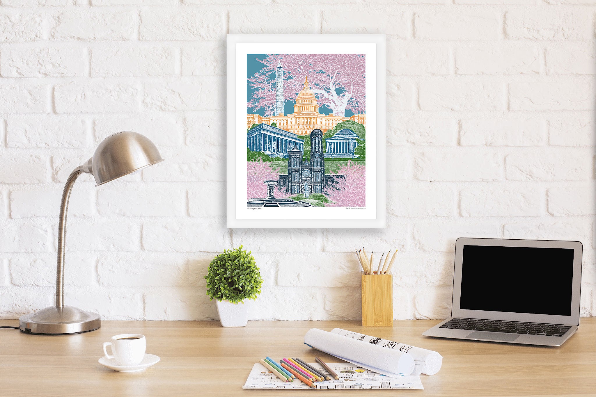 Washington D.C. Art Print & Canvas Wrap – Iconic Landmarks in the ...