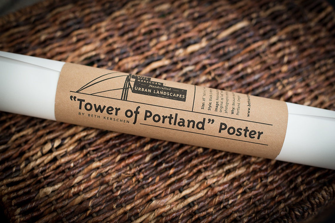 Tower of Portland Poster Offset Reproduction Print portland - Etsy