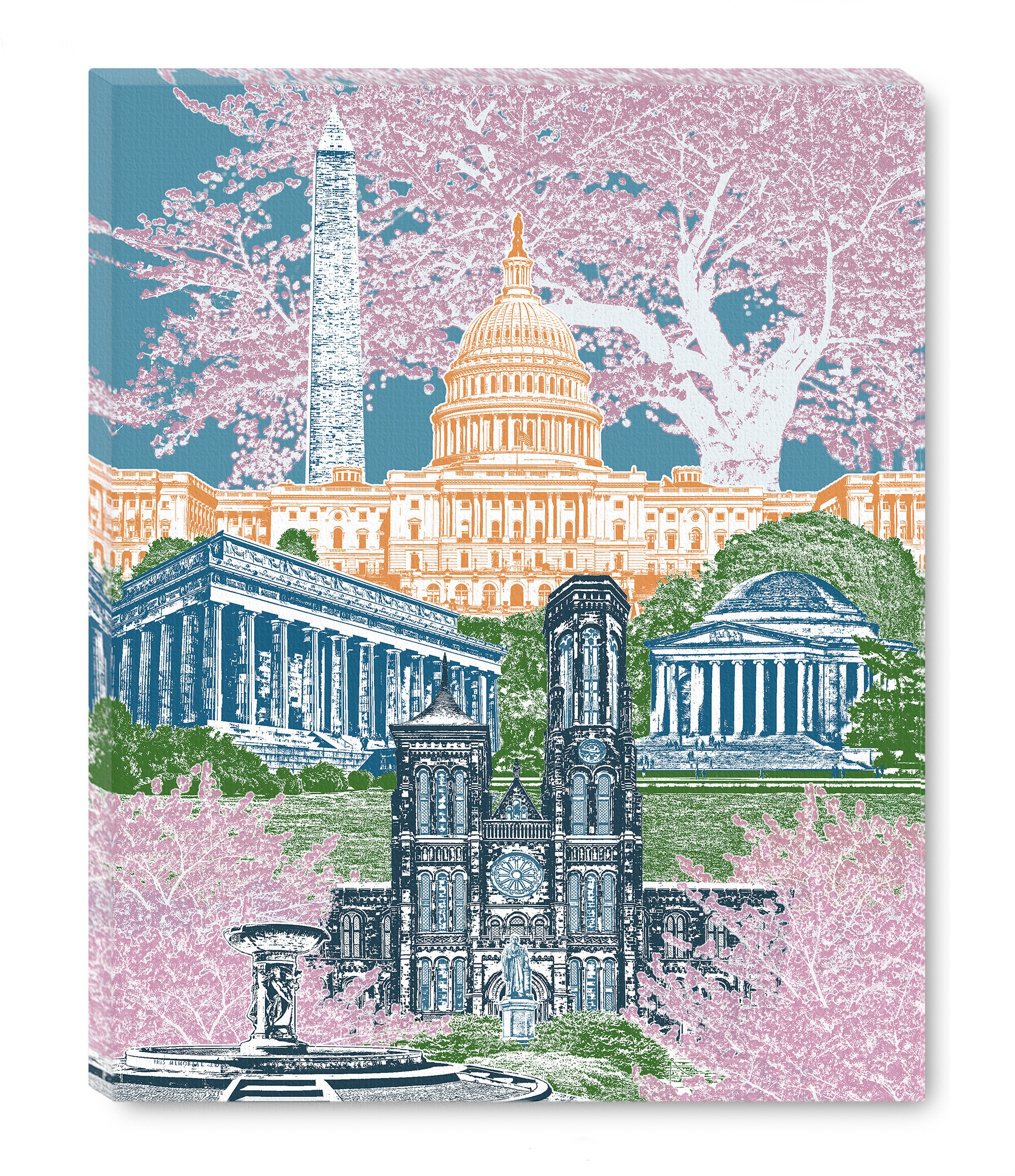 Washington D.C. Art Print & Canvas Wrap – Iconic Landmarks in the ...