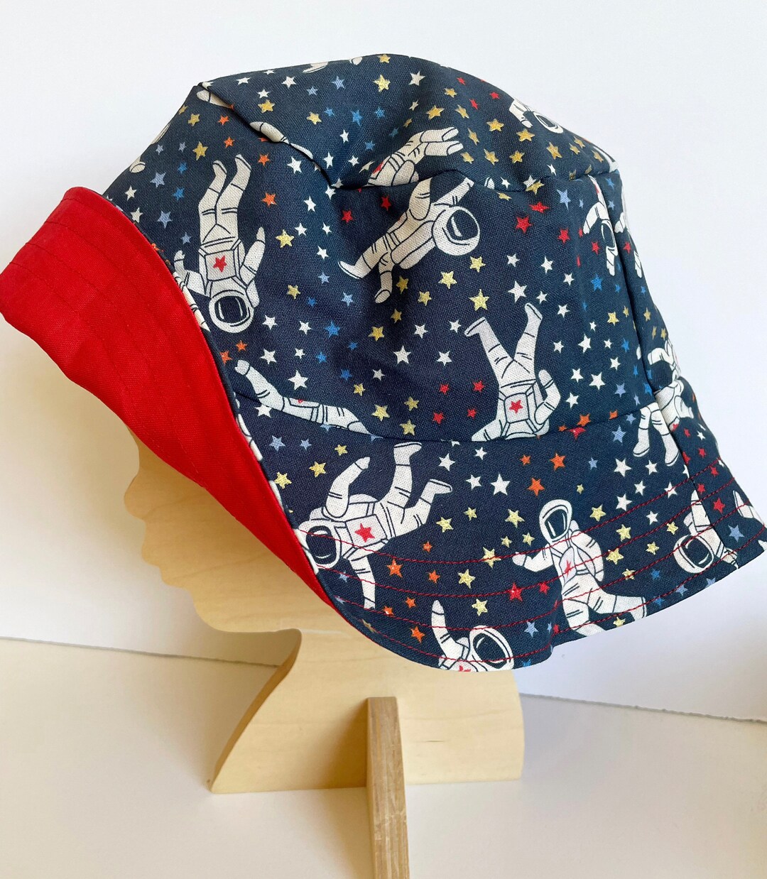 Space Astronaut Bucket Hat, Stars Planets Sun Hat, Reversible Bucket ...
