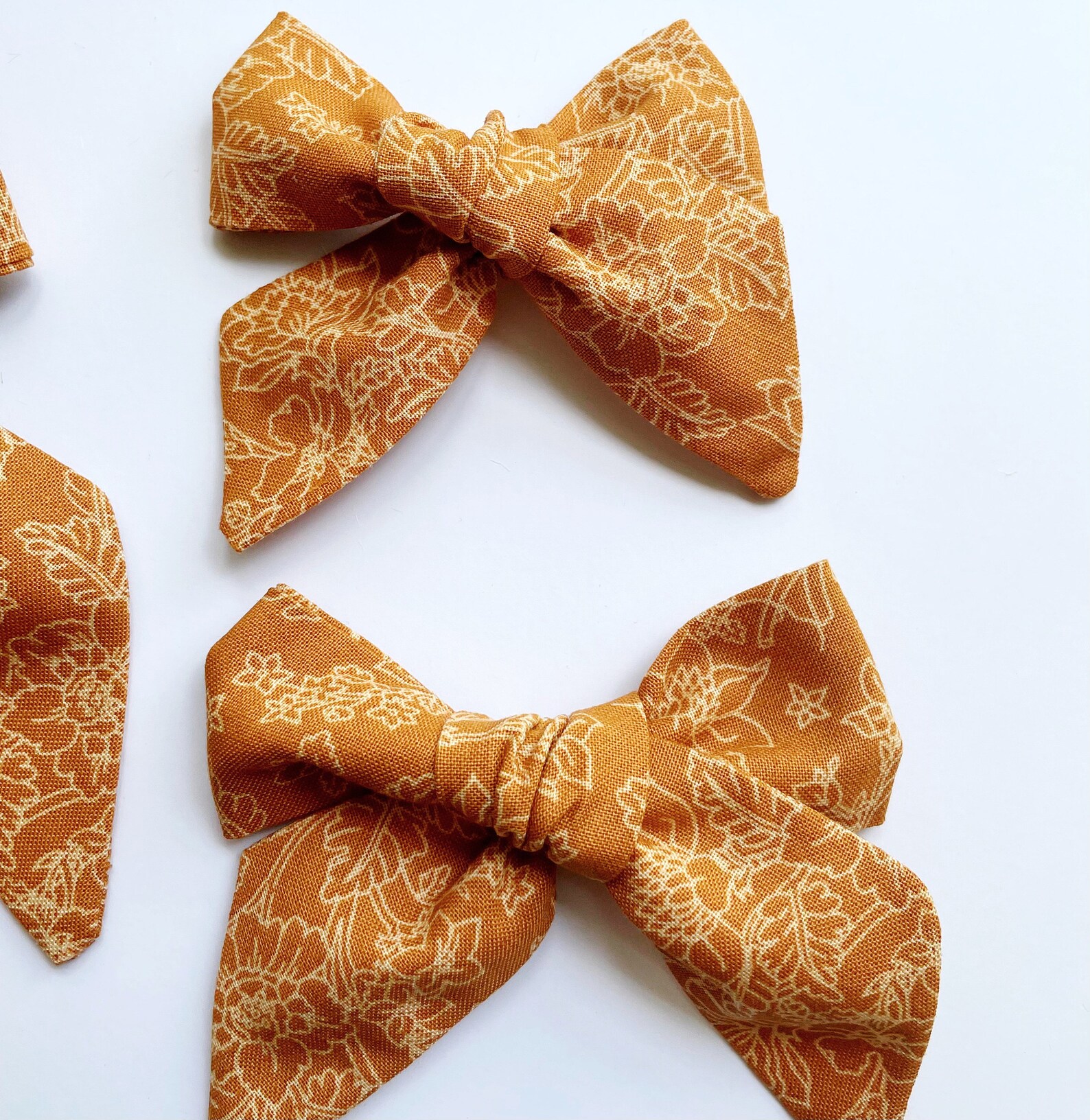 Fall Floral Bow Fall Gold hair bow mustard hair bow earth | Etsy