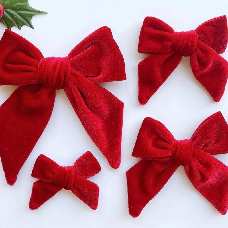 Velvet Valentine Bows - Etsy