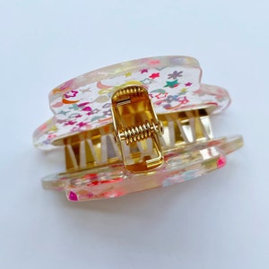 Glitter Hair Claw Clip Mod Retro Claw Clip Sparkle Pink Claw - Etsy