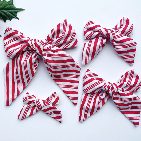 Candy Cane Bow - Etsy