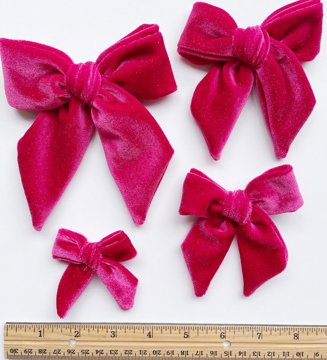 Fuchsia Pink Valentine Velvet Bow, Velvet Valentines Hair Bow, Hot Pink ...