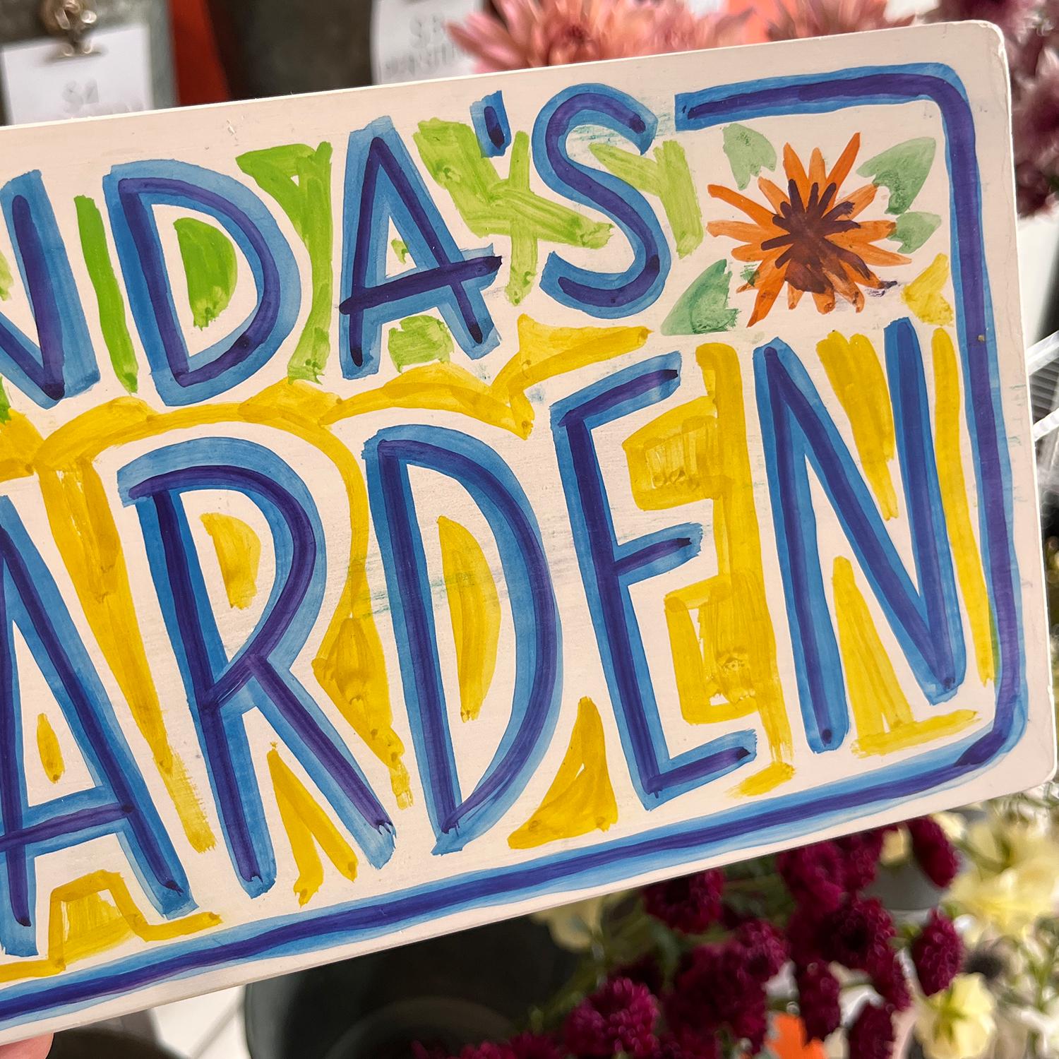 Hand Painted Garden Sign – Personalized Wood, Made in USA - Etsy