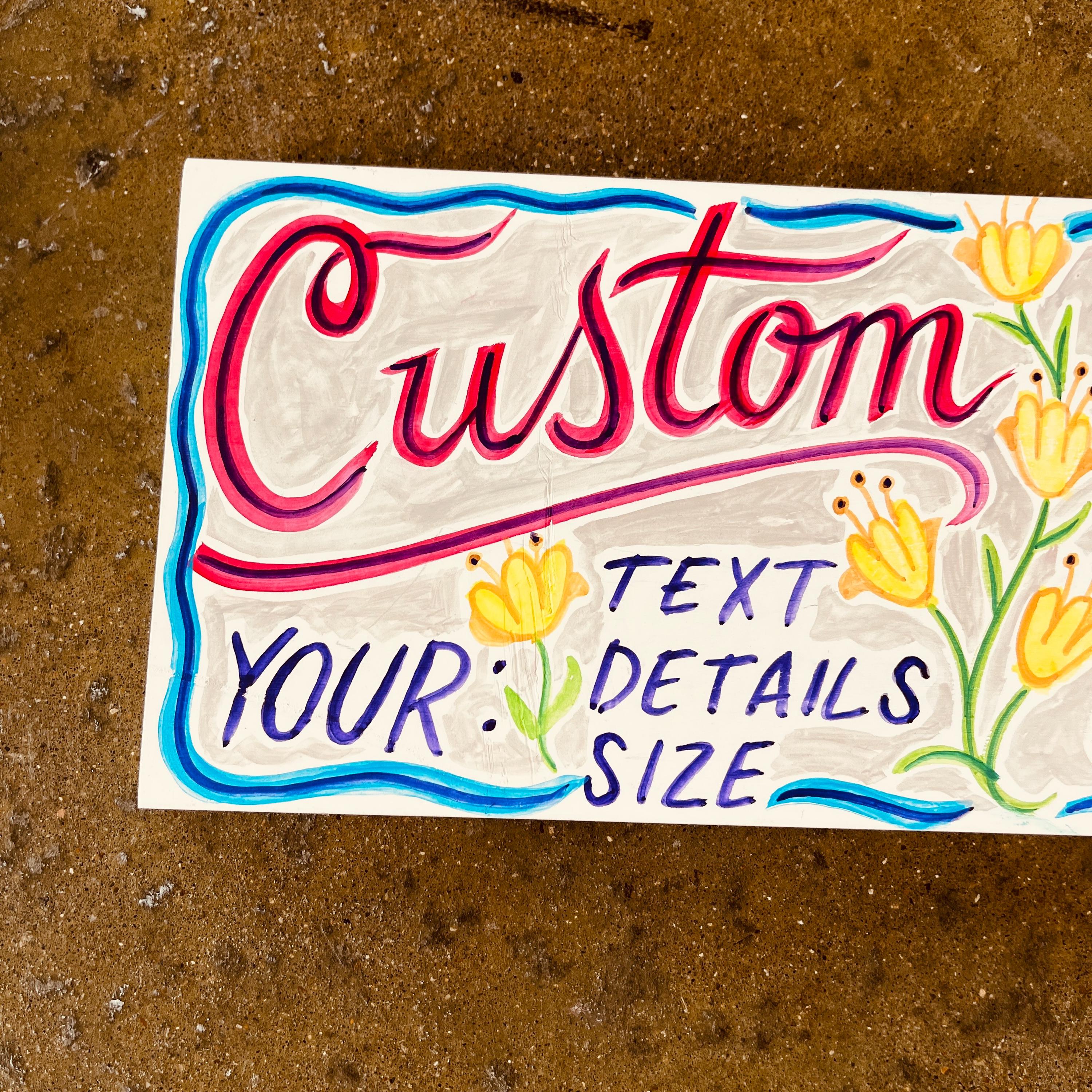 Hand Painted Personalized Garden Sign: Rustic Solid Wood, Weather ...