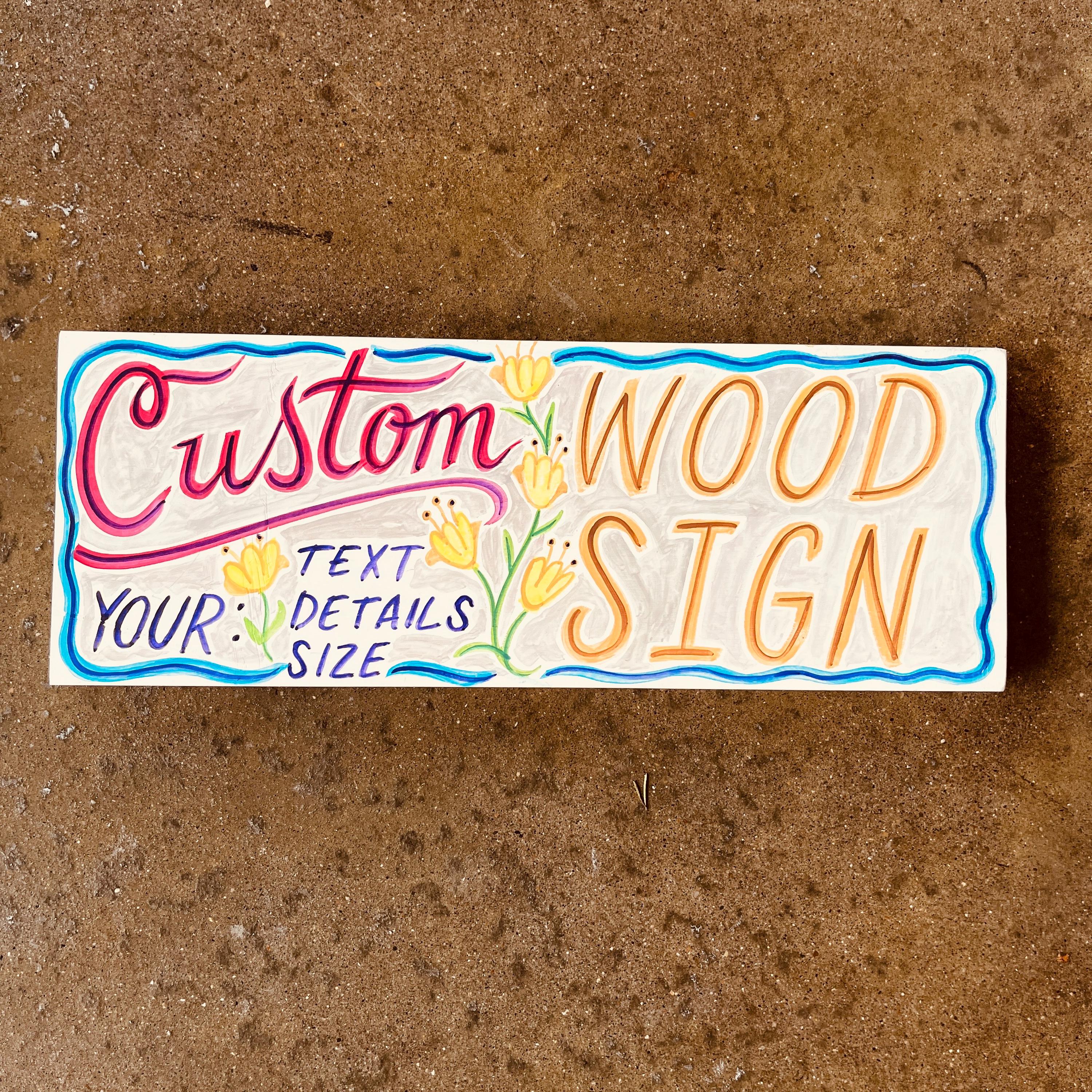 Hand Painted Personalized Garden Sign: Rustic Solid Wood, Weather ...