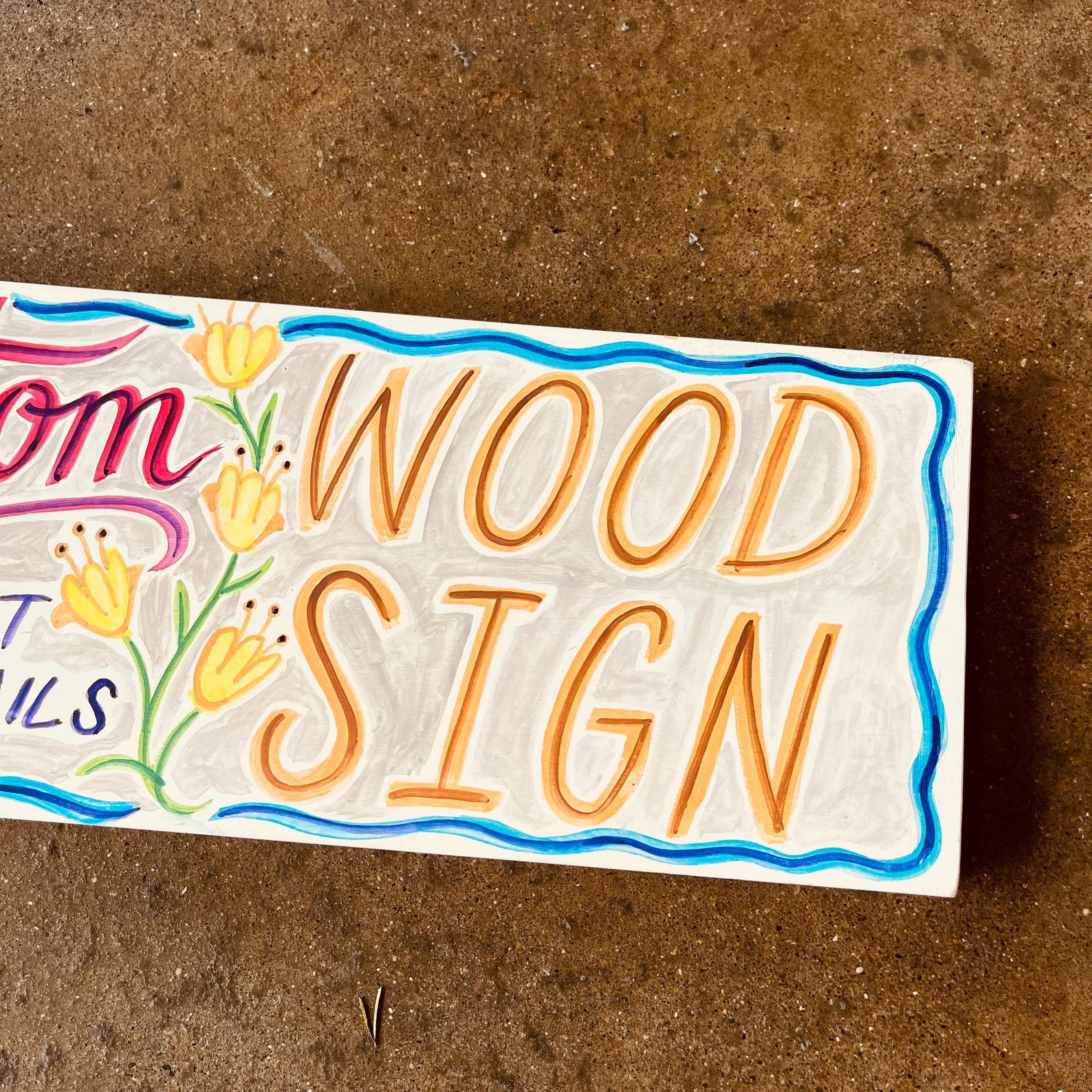 Hand Painted Personalized Garden Sign: Rustic Solid Wood, Weather ...