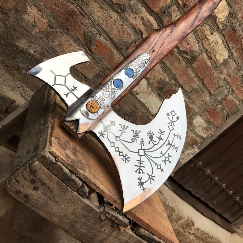 GOW Axe Replica, Axe From Carbon Steel Scandinavian-inspired Cosplay ...