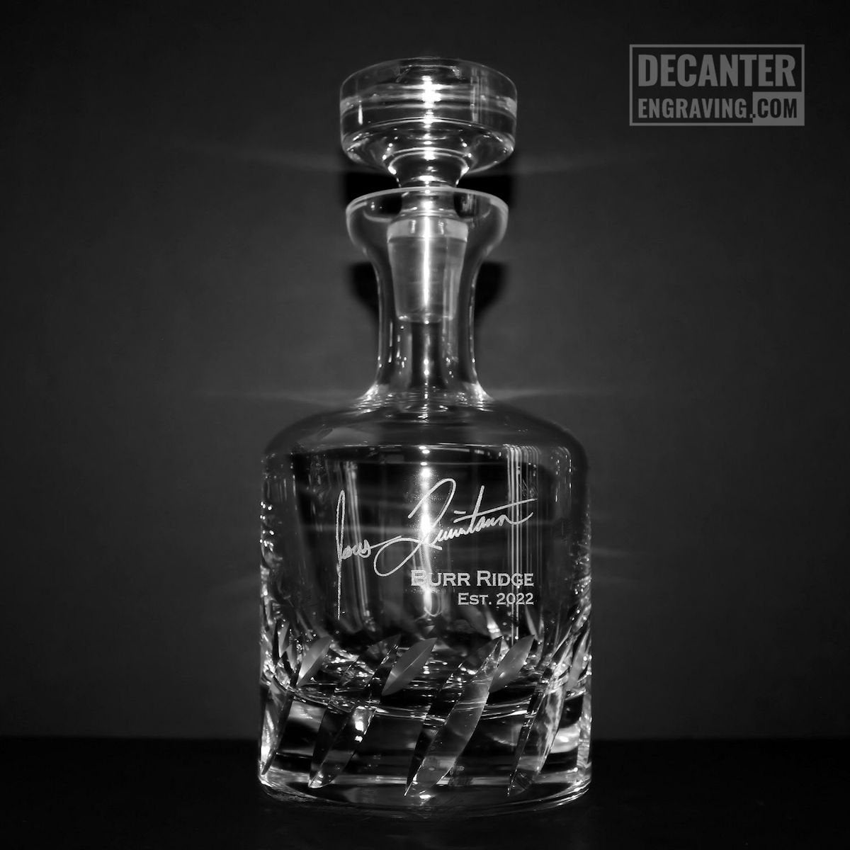 Personalized Crystal Whiskey Decanter W/ Custom Engraved Signature ...