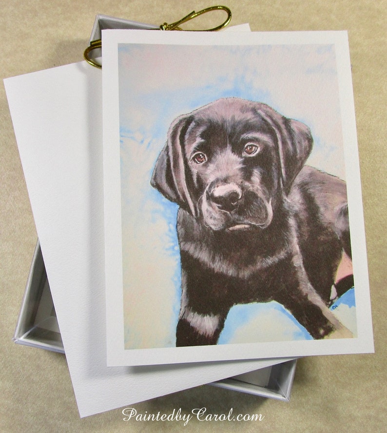 Black Lab Note Cards Labrador Retriever Stationery Black Lab - Etsy