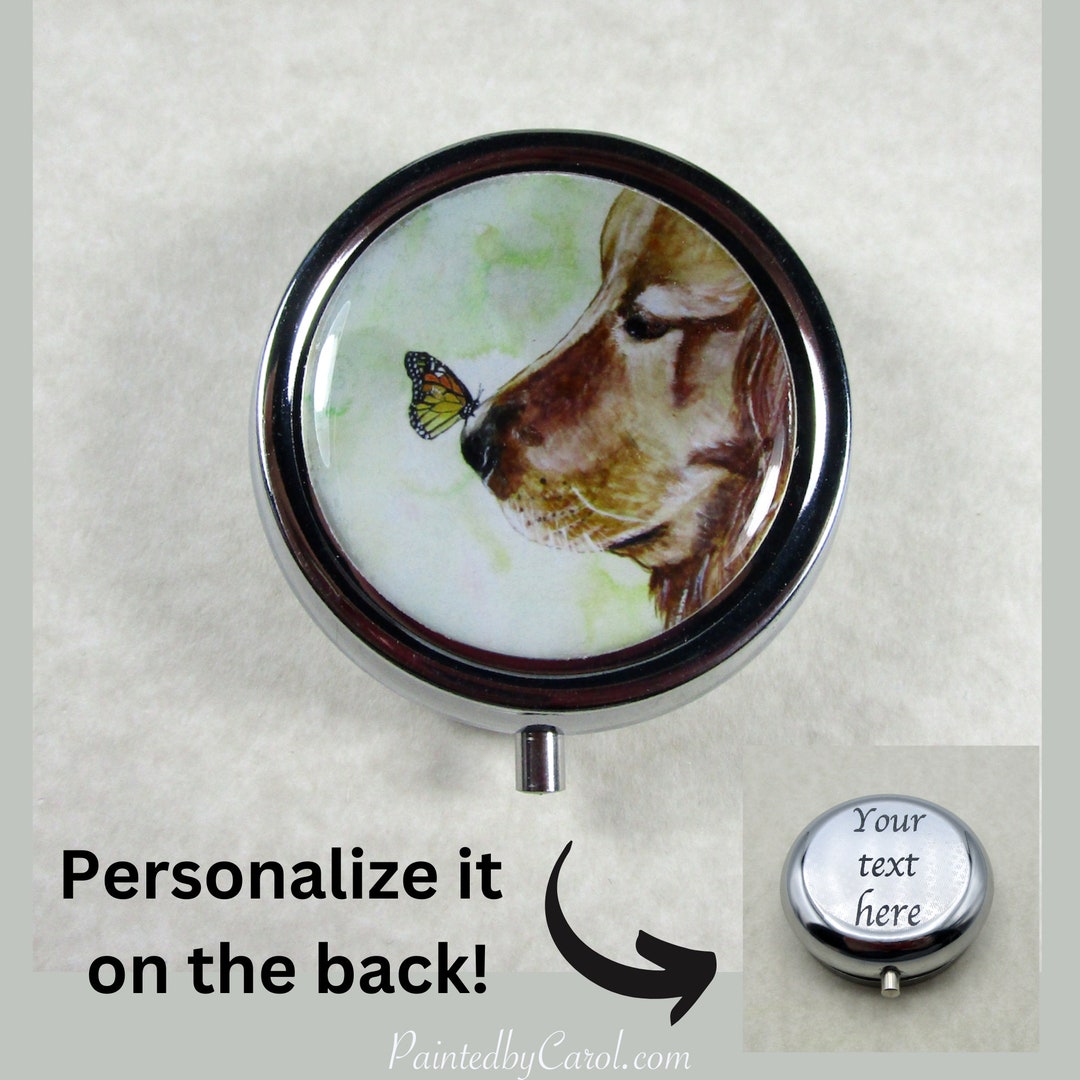 Golden Retriever Pillbox, Golden Retriever Gifts, Golden Retriever Pill ...