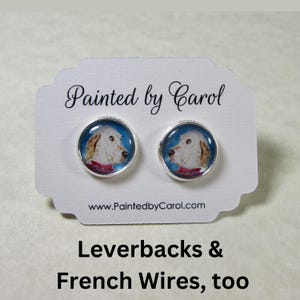 English Setter Portrait Earrings, English Setter Studs, English Setter ...