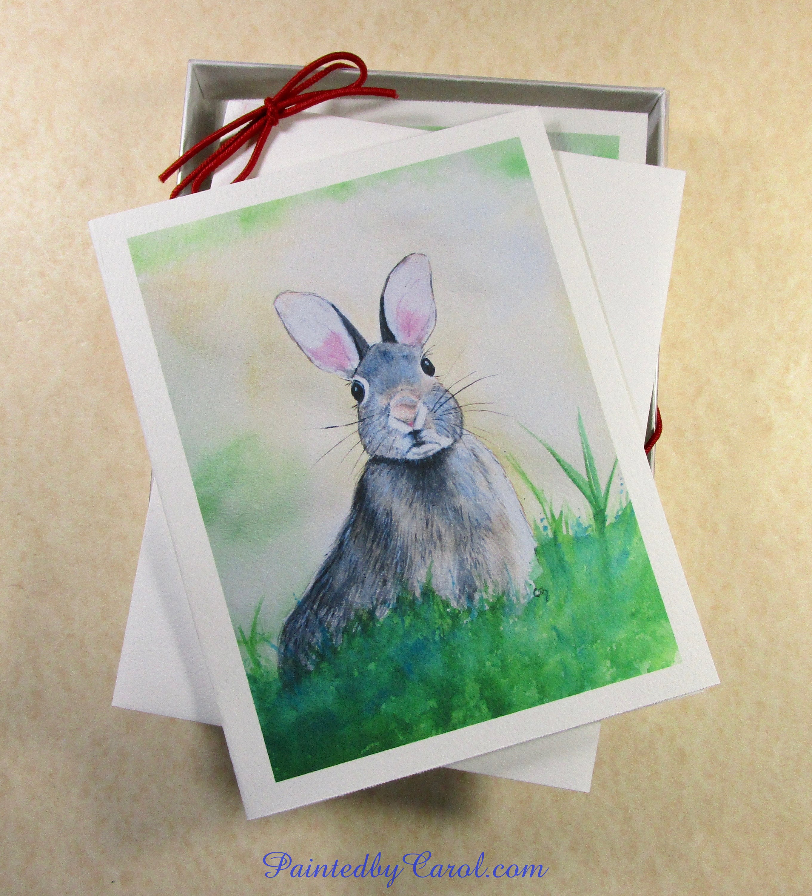 Bunny Note Cards Rabbit Stationery Cottontail Blank Cards | Etsy