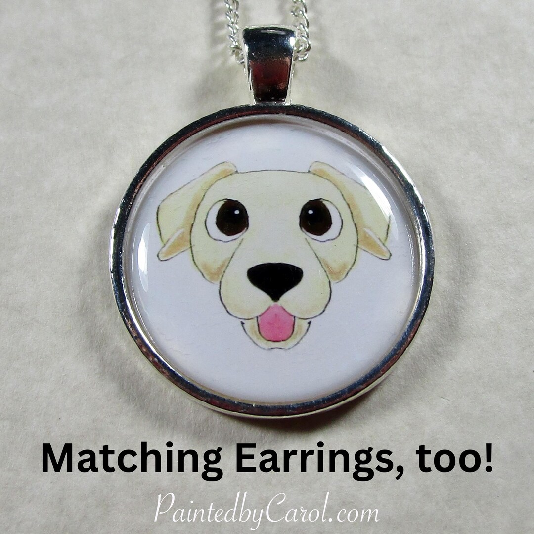 Yellow Labrador Retriever Cartoon Pendant, Yellow Lab Gifts, Gifts for ...