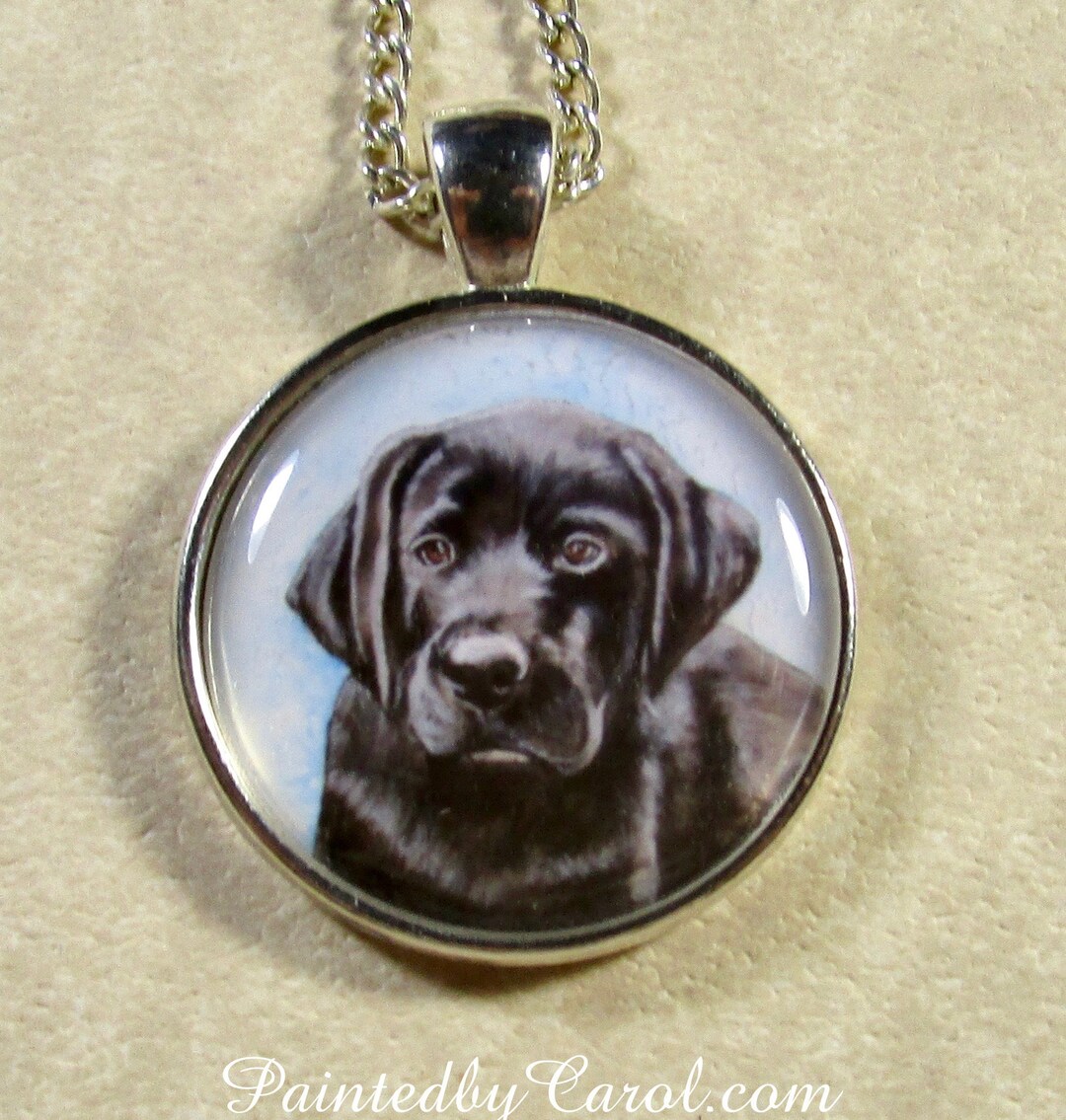Black Lab Pendant, Black Lab Necklace, Black Lab Retriever Jewelry ...