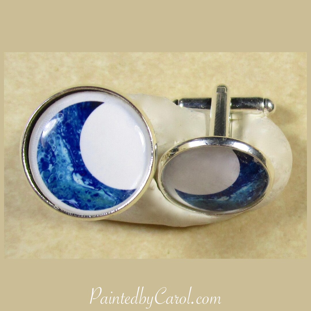 Blue Moon Cufflinks, Blue Moon Accessories, Blue Moon Mens Gifts, Blue ...