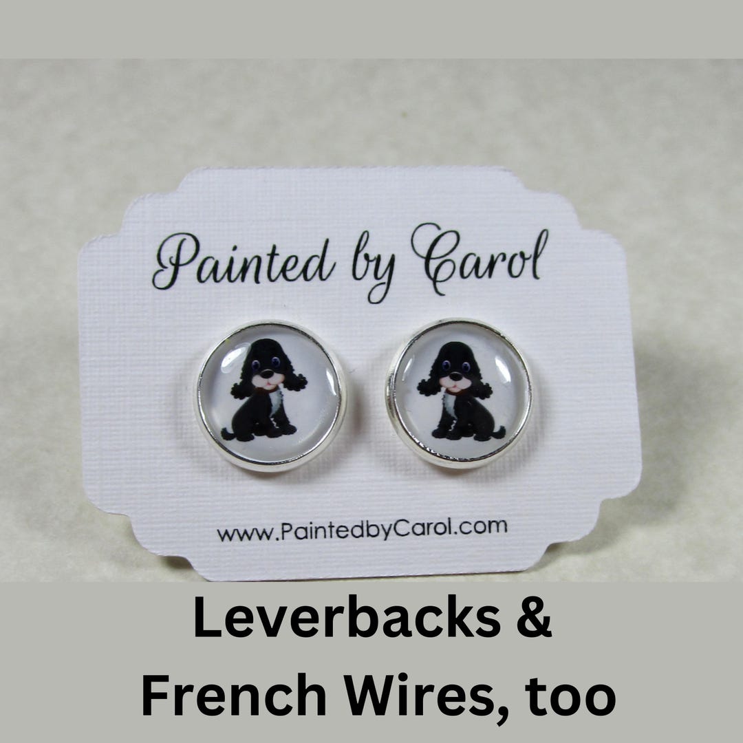 Black Cocker Spaniel Earrings, Cocker Spaniel Jewelry, Cocker Spaniel ...