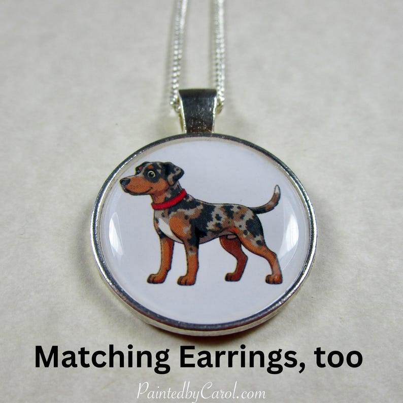 Catahoula Leopard Dog Necklace, Dog Mom Pendant / Pet Lover Jewelry ...