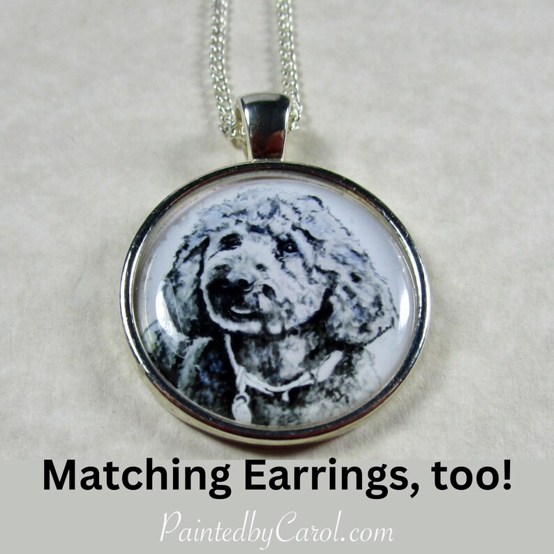 Labradoodle Pendant, Black Labradoodle Necklace, Labradoodle Jewelry ...