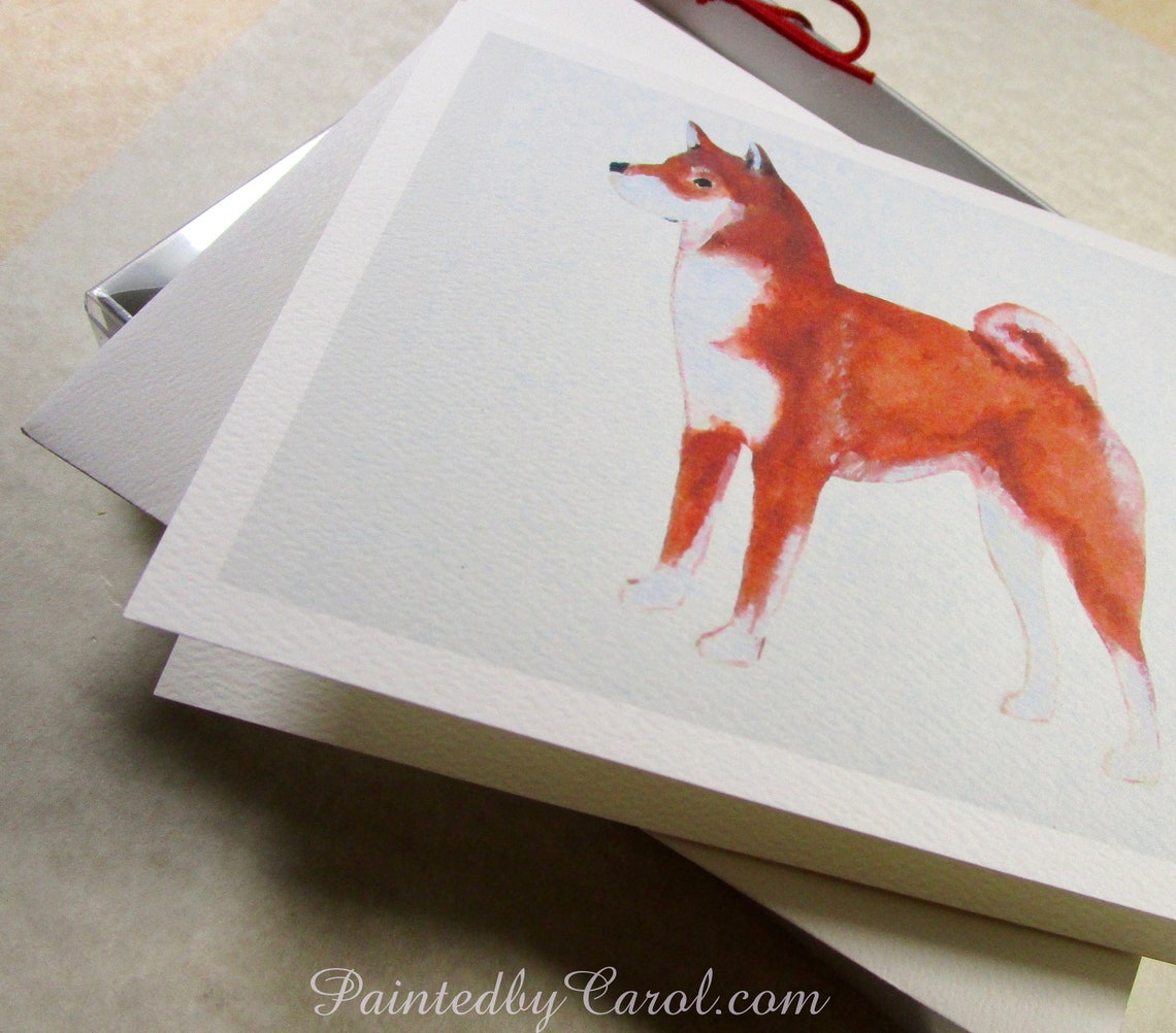 Red Shiba Inu Note Cards Shiba Inu Stationery Shiba Inu - Etsy