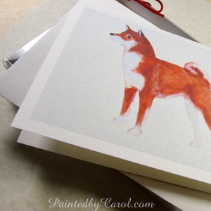 Red Shiba Inu Note Cards, Shiba Inu Stationery, Shiba Inu Blank Cards ...