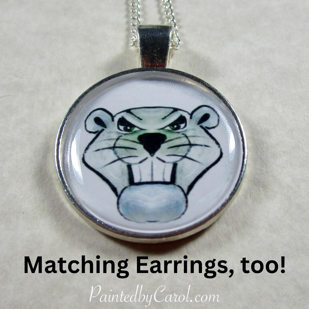 Panthers Necklace, Big Cat Mascot Pendant / School Team Spirit Gifts - Etsy