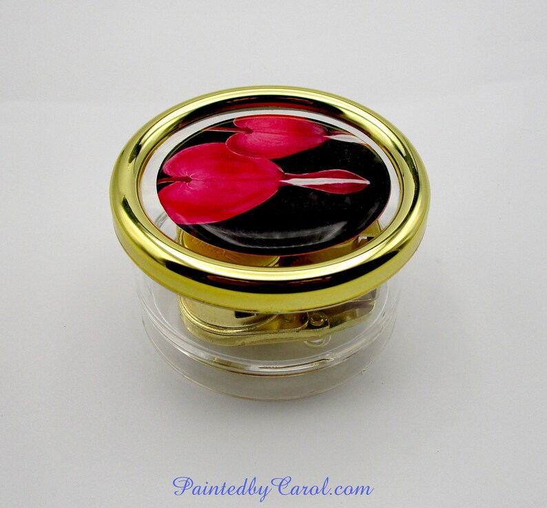 Bleeding Hearts Music Box, Personalized Red Flower Gifts / Custom ...