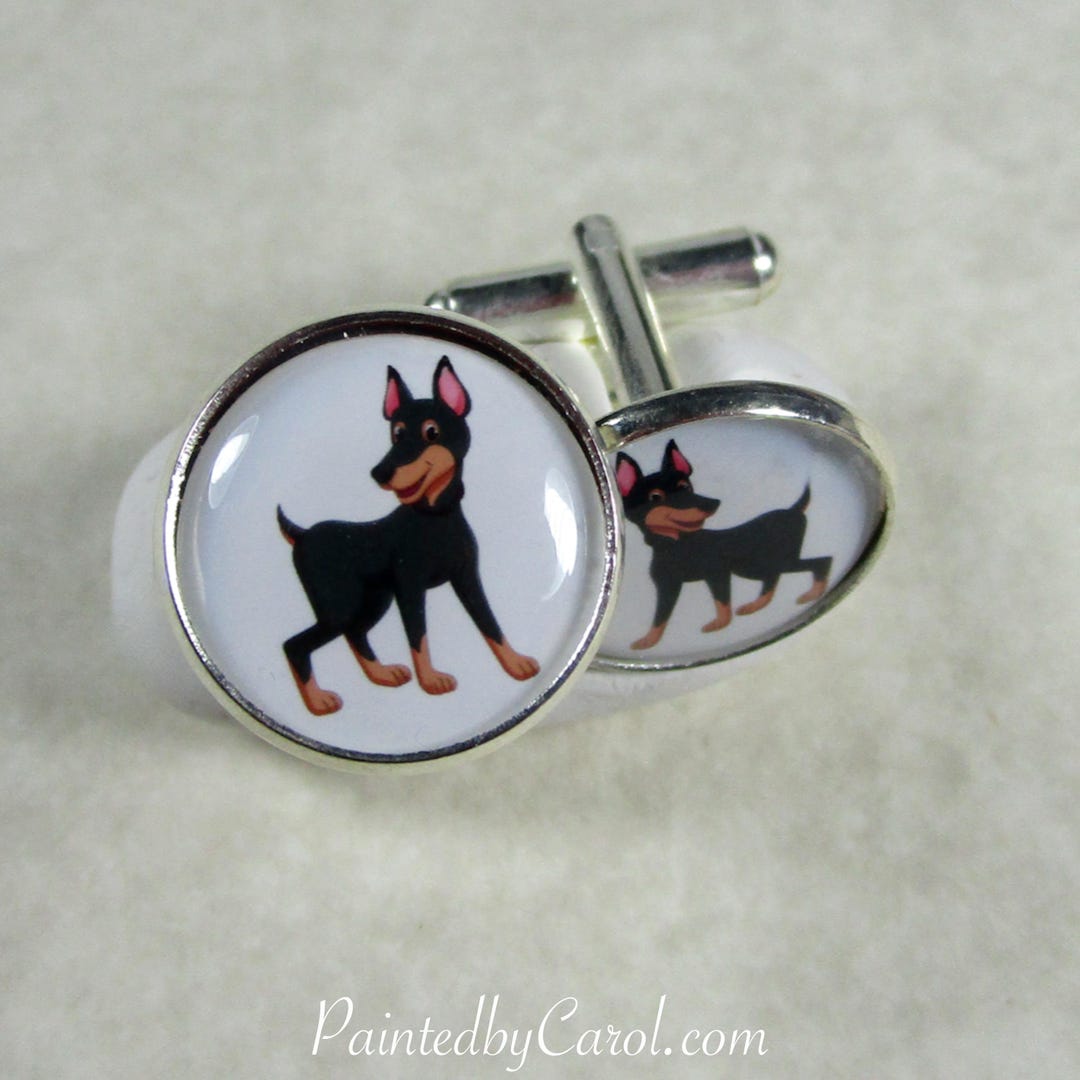 Doberman Pinscher Cufflinks, Doberman Mens Gifts, Dobie Gifts, Doberman ...