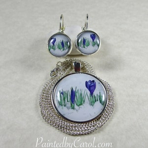 Crocus Earrings, Crocus Jewelry, Crocus Studs, Crocus Lever Backs ...