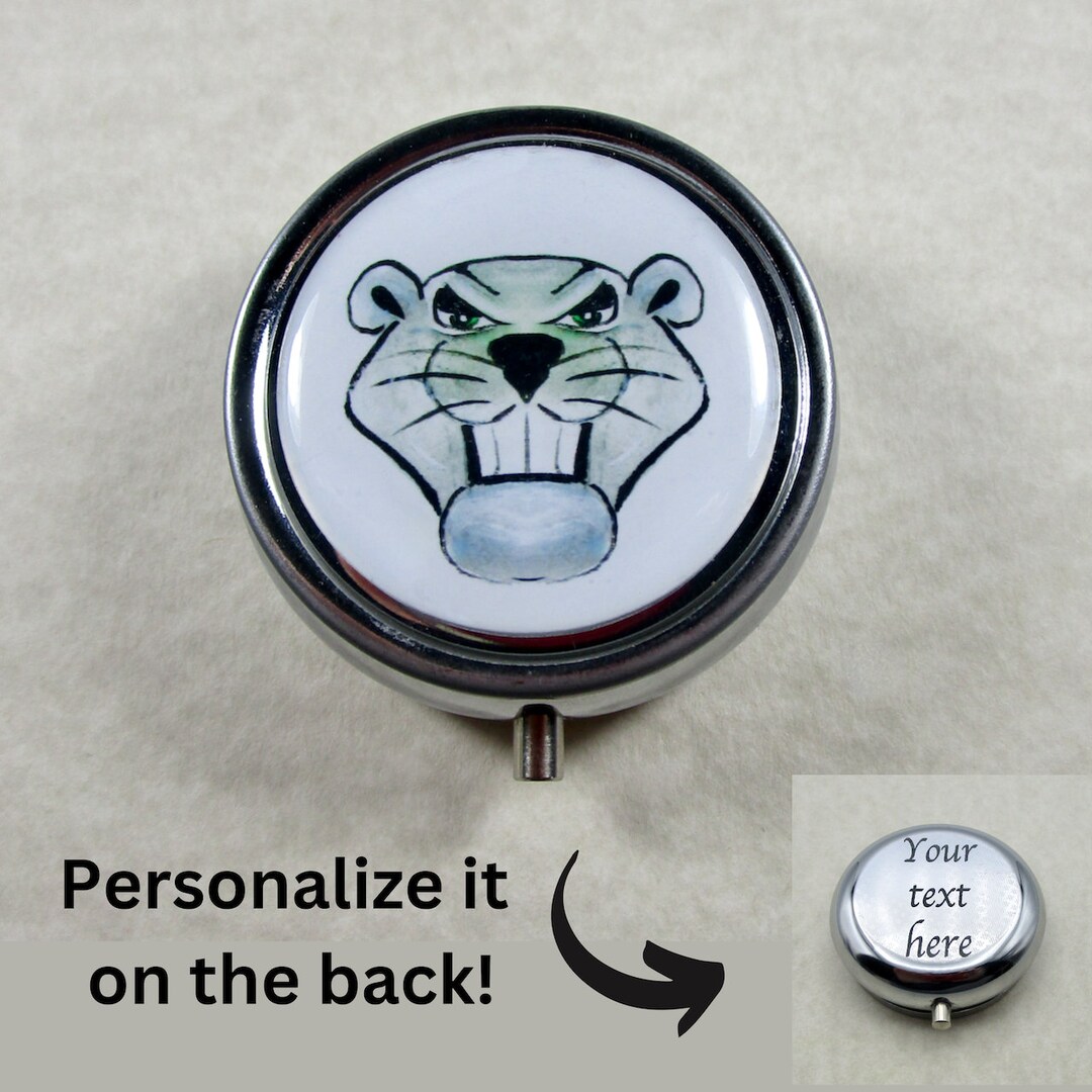 Panther Pillbox, Panther School Mascot Gifts, Panther Pill Case ...