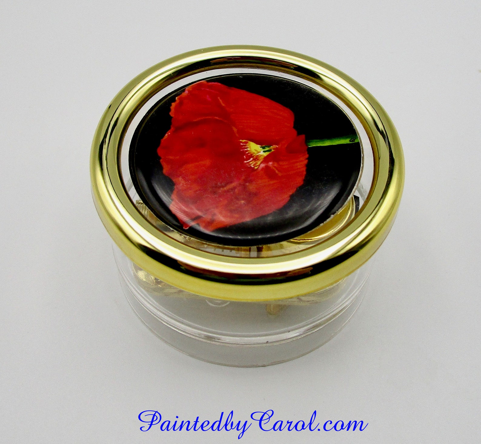 Poppy Music Box August Birthday Gifts Red Flower Gifts - Etsy