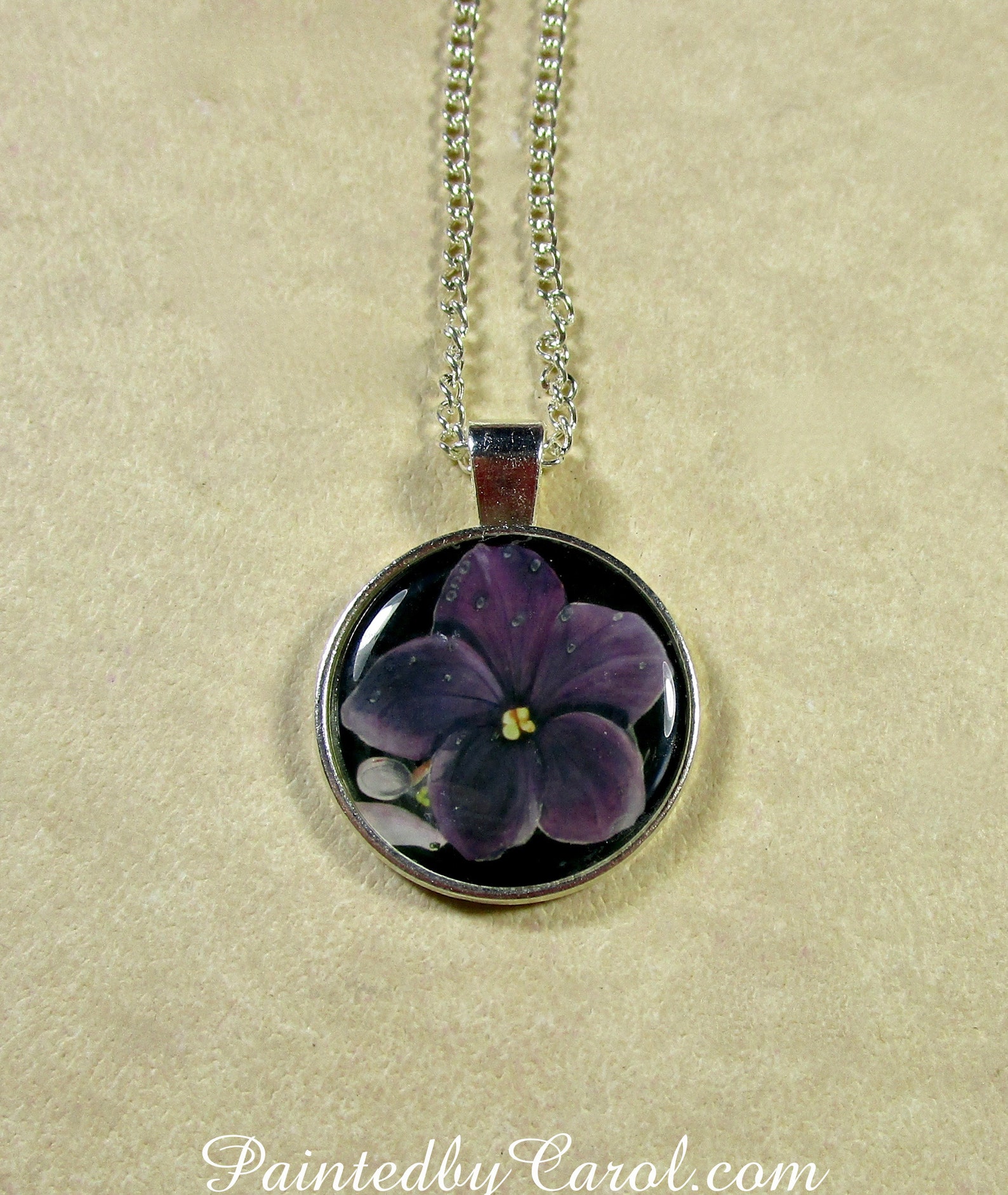 Violet Pendant Violet Necklace Violet Jewelry Purple | Etsy