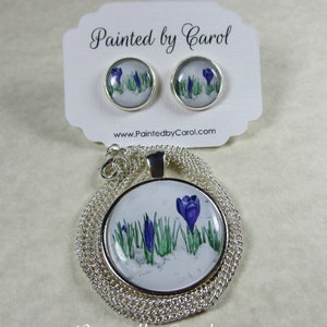 Crocus Earrings, Crocus Jewelry, Crocus Studs, Crocus Lever Backs ...