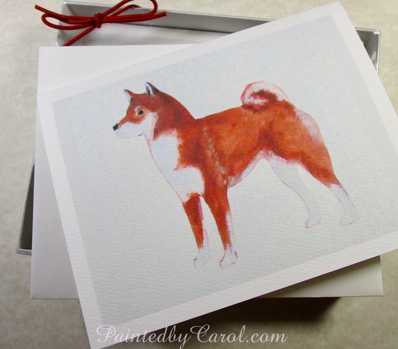 Red Shiba Inu Note Cards Shiba Inu Stationery Shiba Inu - Etsy