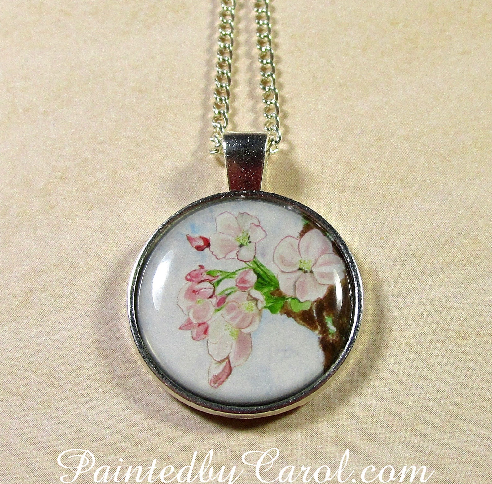 Cherry Blossom Pendant Cherry Blossom Necklace Cherry | Etsy