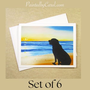 Black Lab Note Cards, Labrador Retriever Note Cards, Blank Note Cards ...