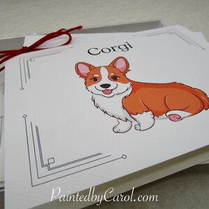 Corgi Note Cards, Corgi Cards, Corgi Stationery, Red Corgi Gifts, Corgi ...