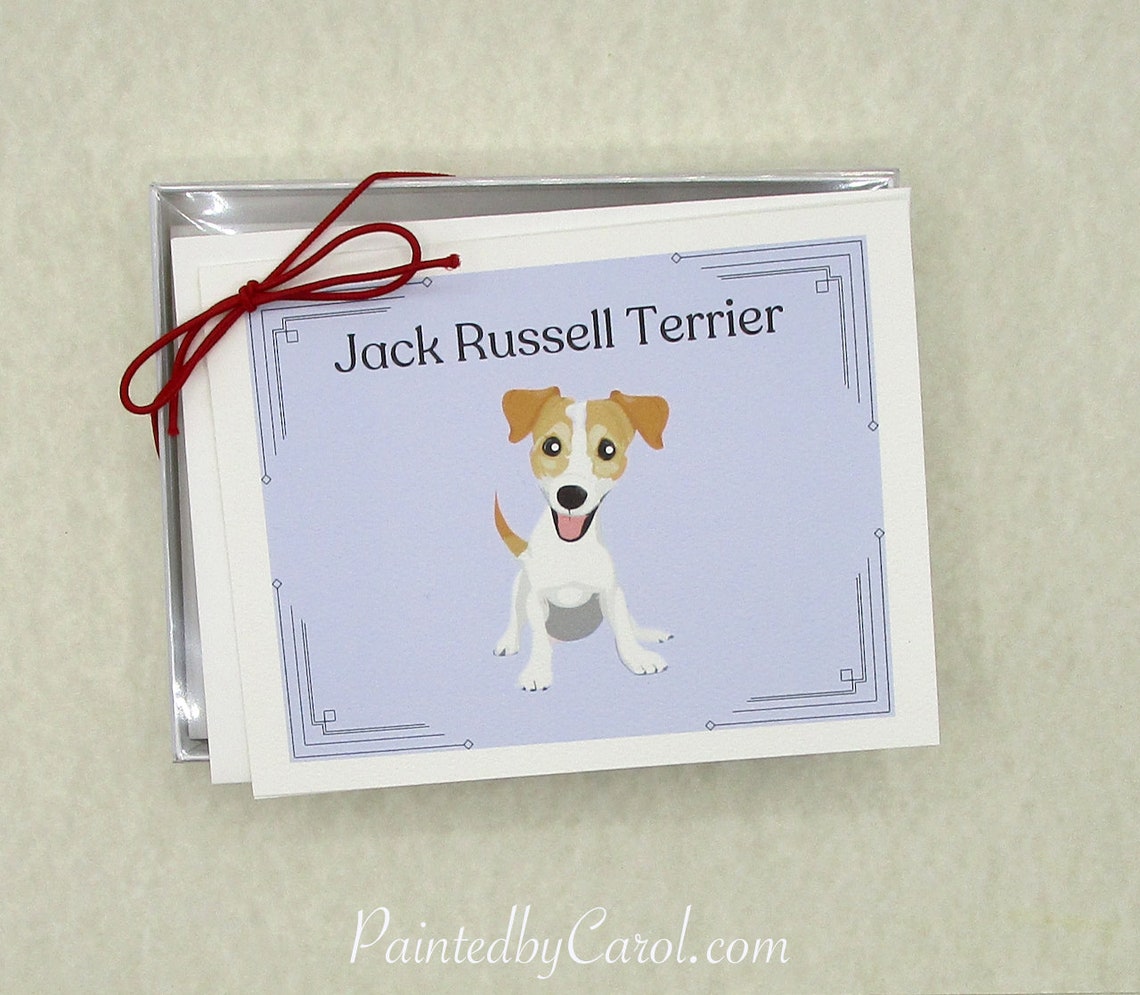 Jack Russell Terrier Note Cards, Jack Russell Stationery, Jack Russell ...