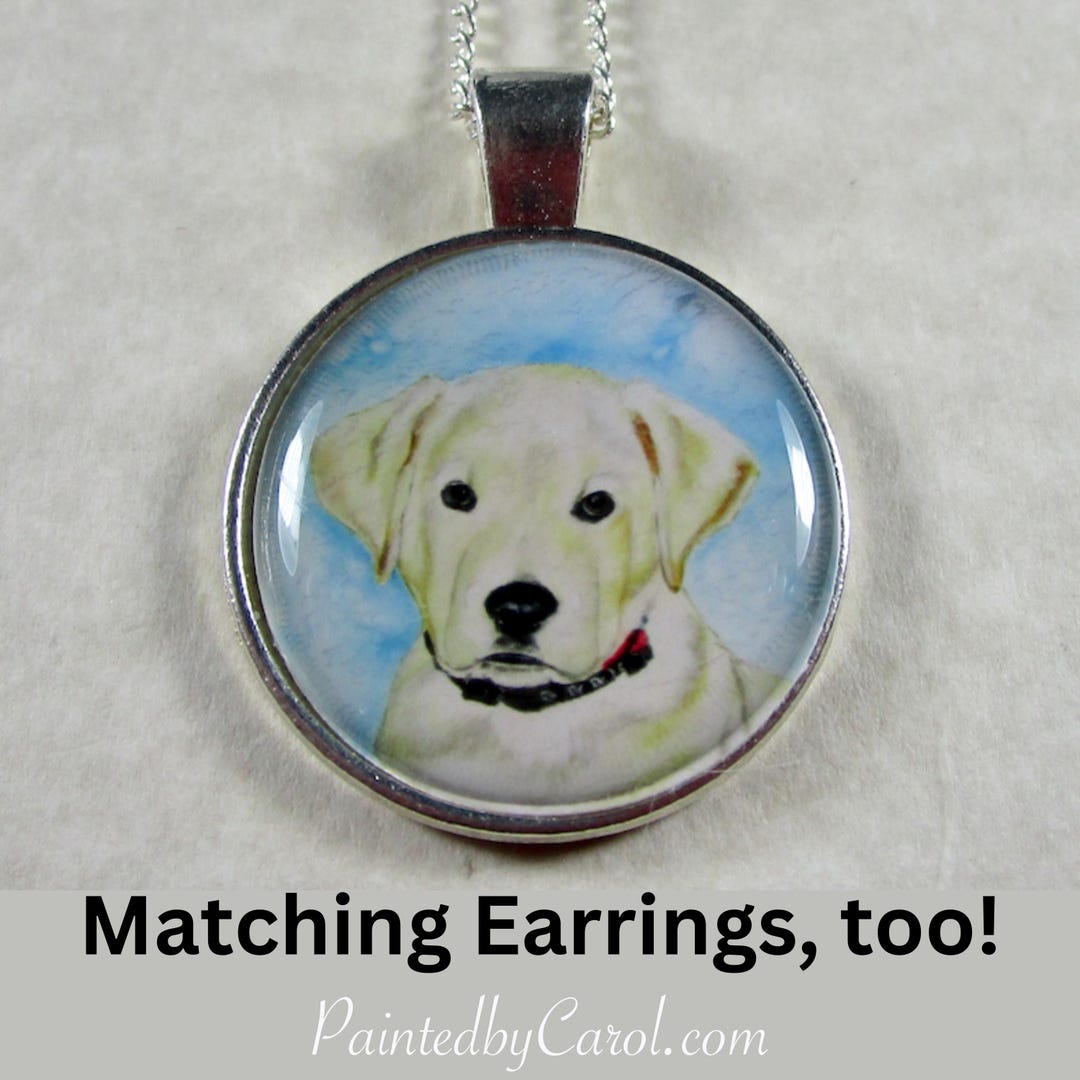 Yellow Lab Portrait Pendant, Yellow Lab Gifts, Yellow Lab Jewelry ...