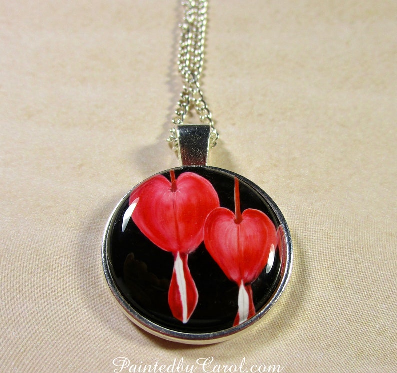 Bleeding Heart Pendant Bleeding Heart Jewelry Red Bleeding - Etsy